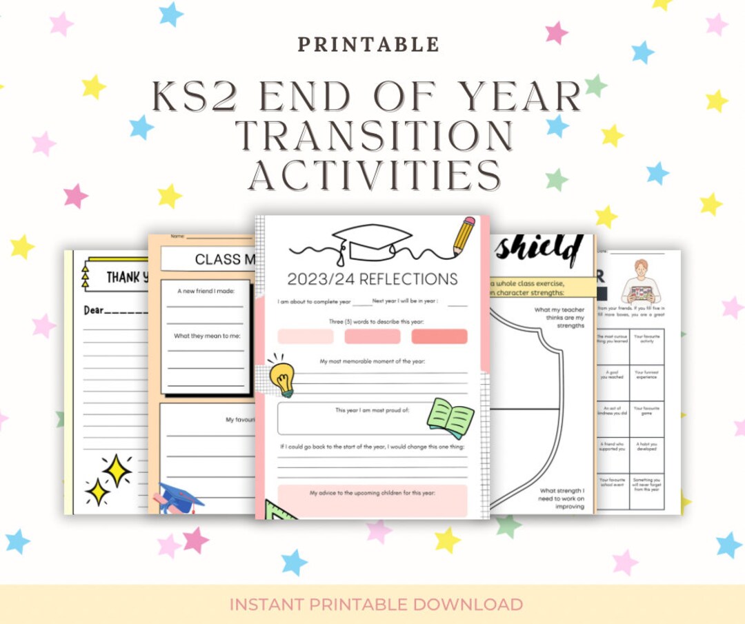 KS2 End of Year Transition Activity Pack - Etsy