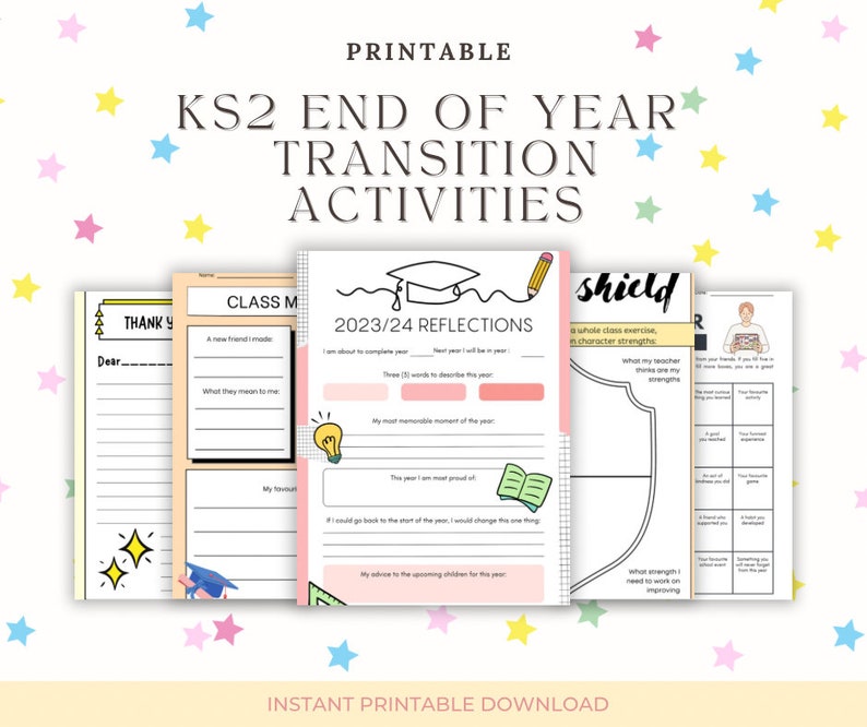 KS2 End of Year Transition Activity Pack - Etsy