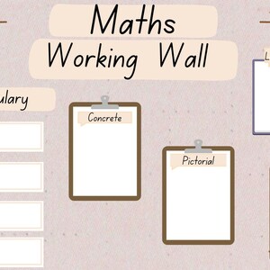 Maths Working Wall Display hessian - Etsy