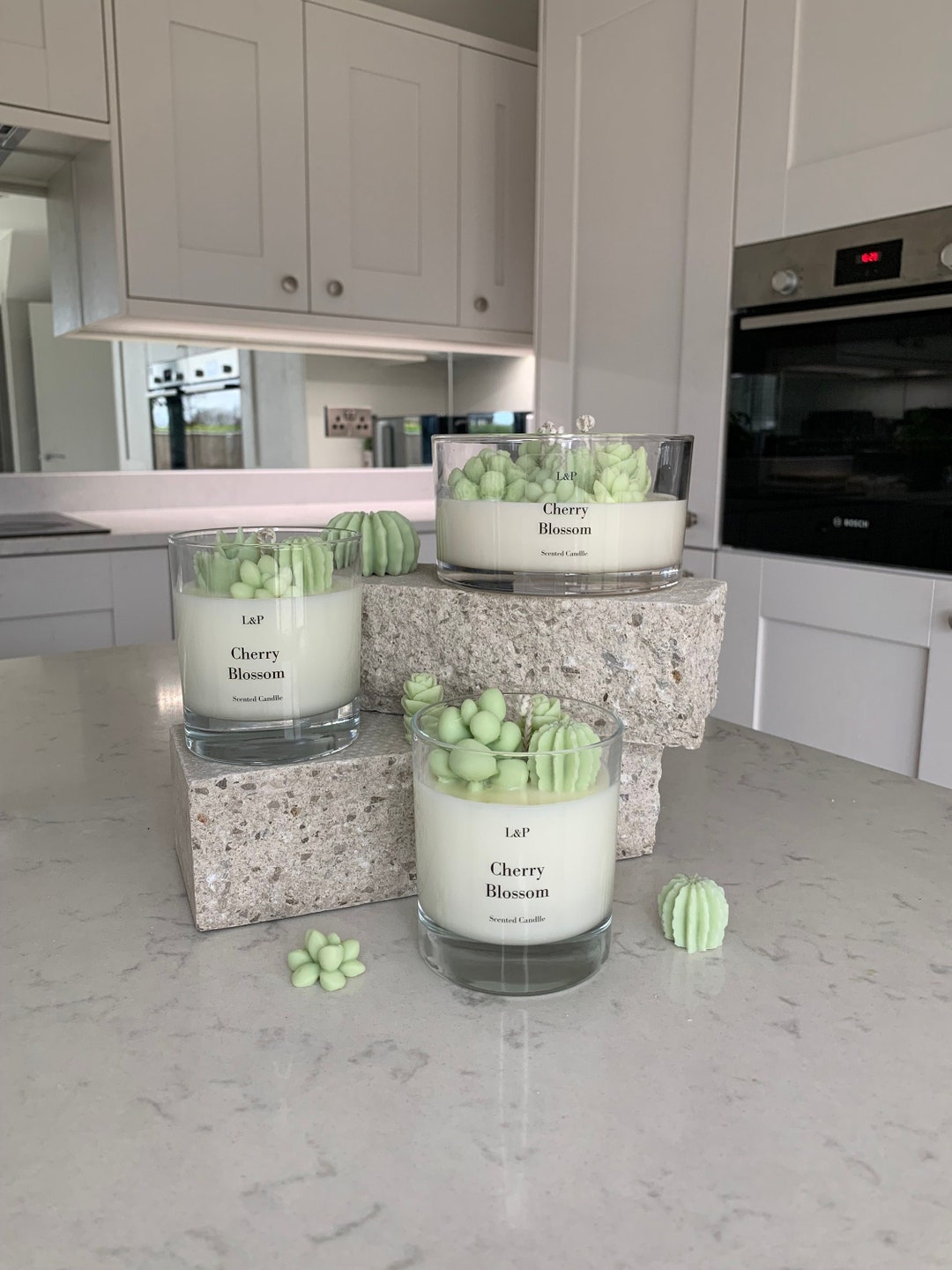 Cacti and Succulents Terrarium Candle Unique Candle - Etsy UK