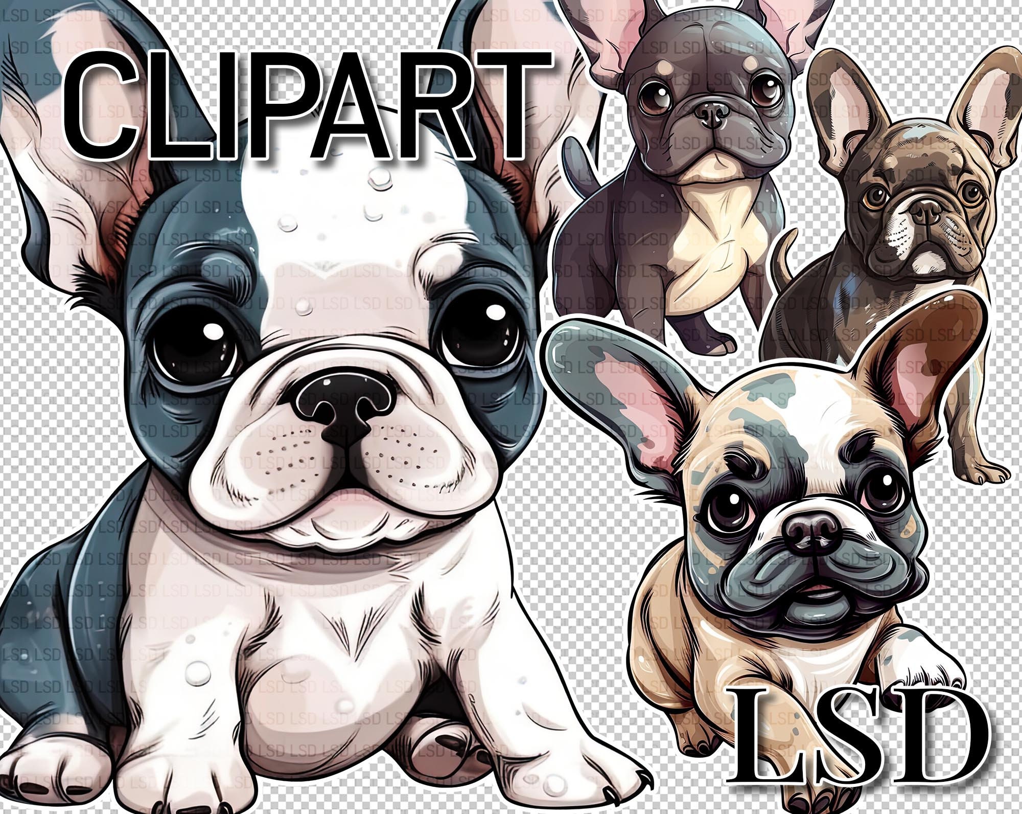 8 French Bulldog PNG Clip Art Bundle Frenchie Clip Art - Etsy UK