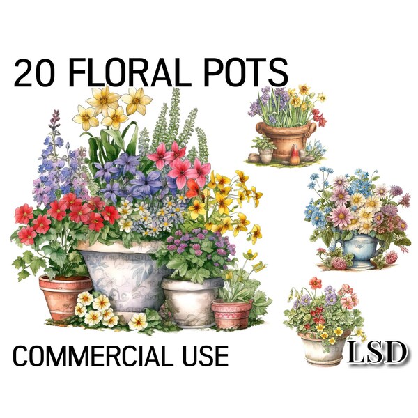 Colorful Flower Pot - Etsy