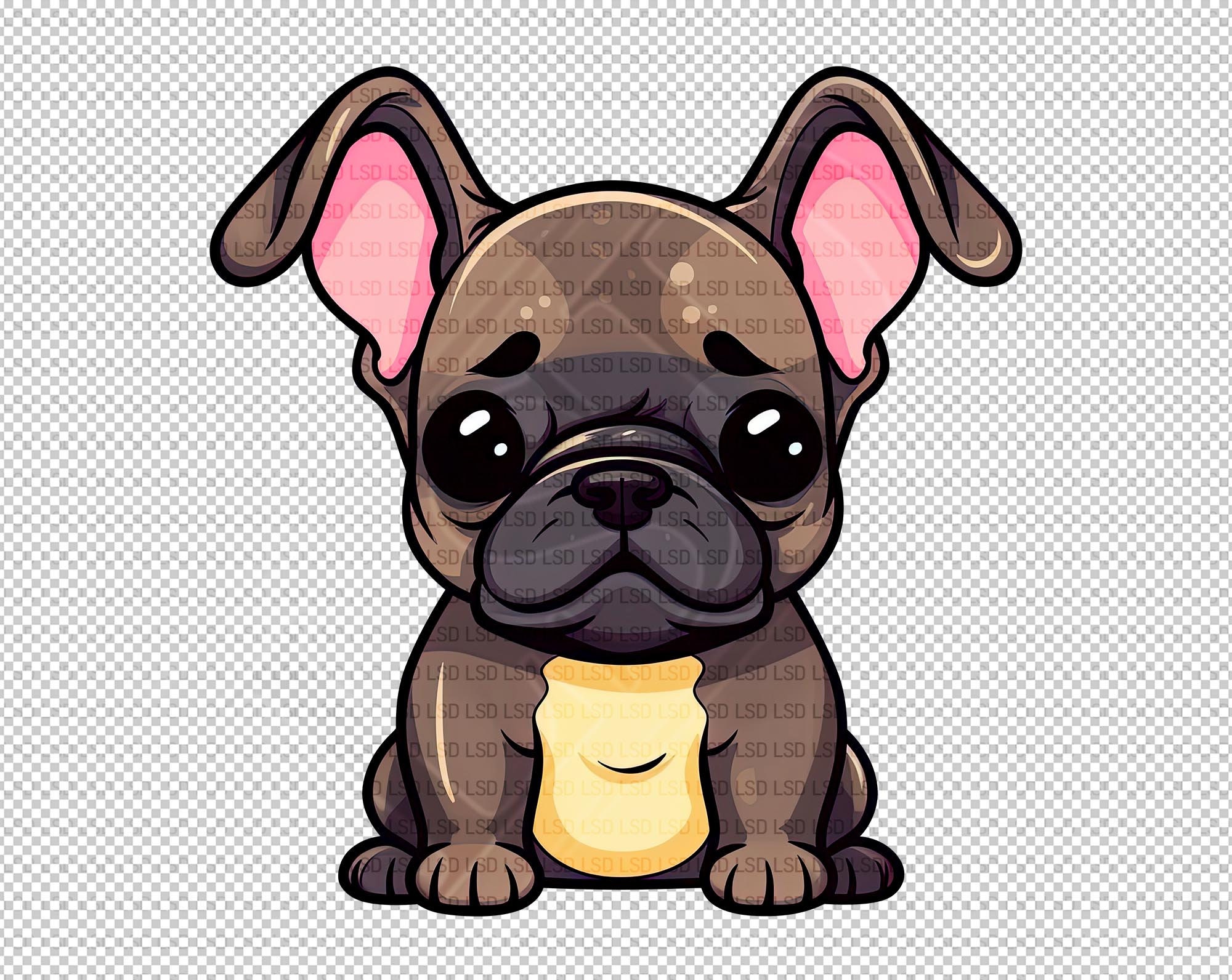 8 French Bulldog PNG Clip Art Bundle Transparent PNG File - Etsy