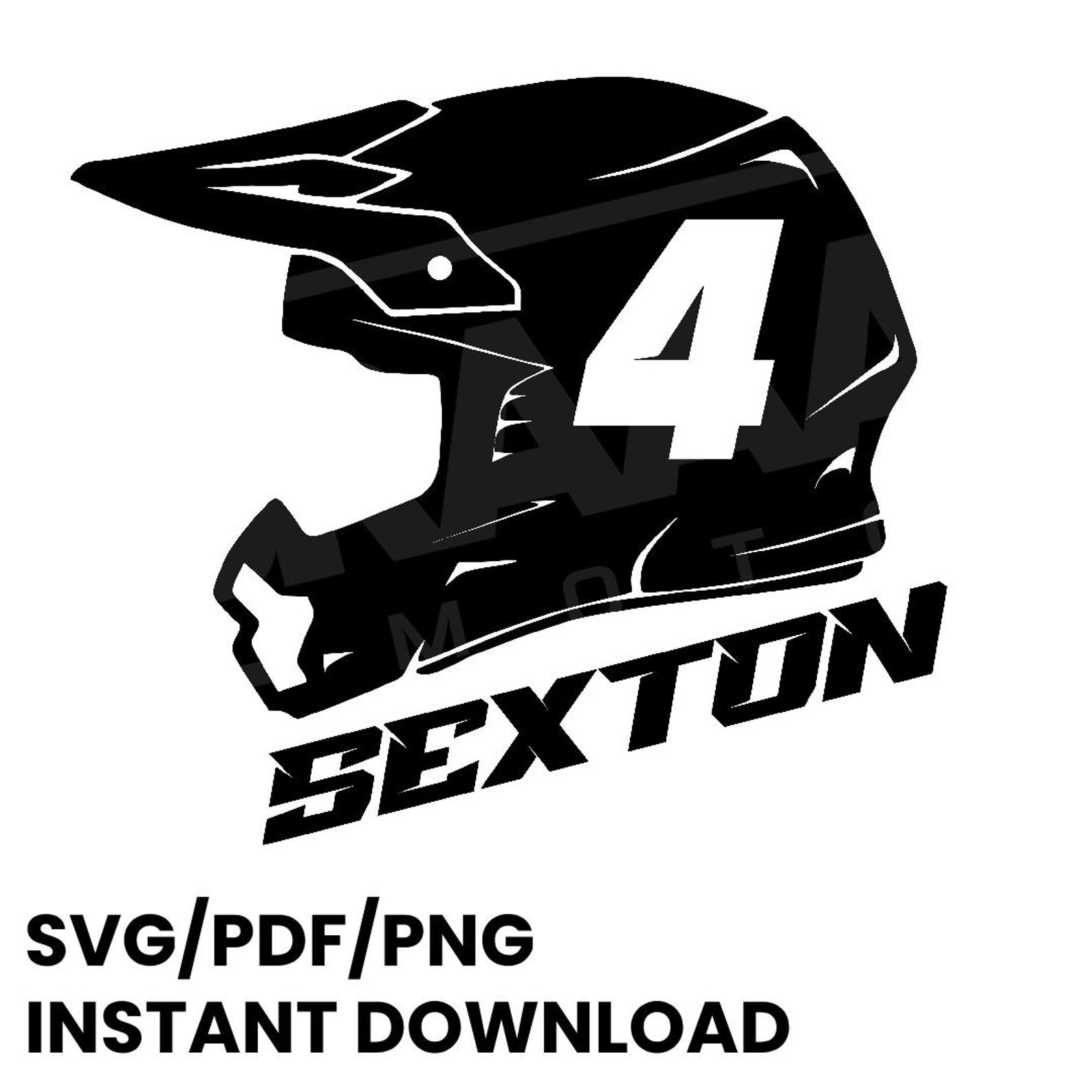 Chase Sexton 4 Helmet Number Plate Ktm Redbull Racing Supercross Motocross Vector SVF PDF PNG ...