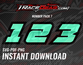 Race Car Number Sets - Etsy