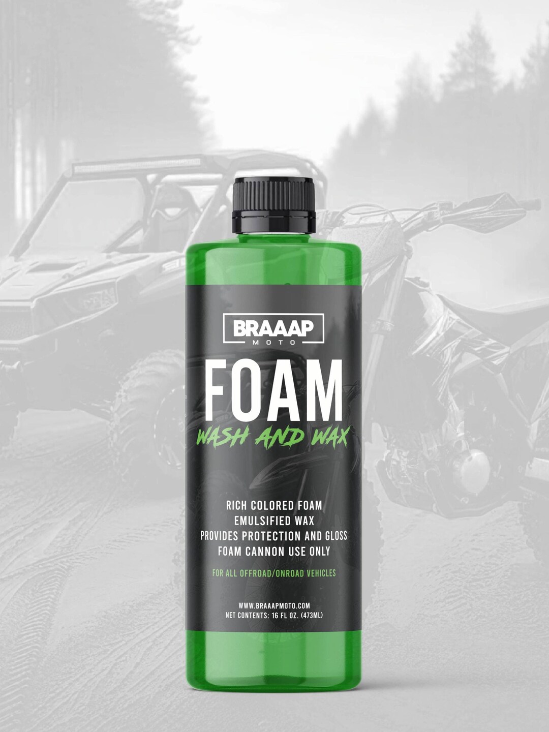 Braaap Moto Foam Wash and Wax Offroad Dirt Bike UTV SXS ATV Motorcycle ...