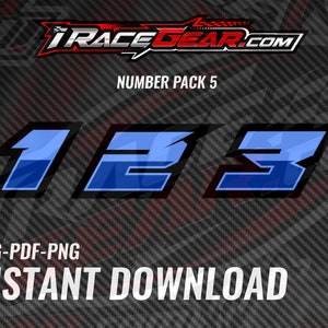 Race Car Racing Team Numbers Automobile Motorcycle Kart Dirt Track Sim ...