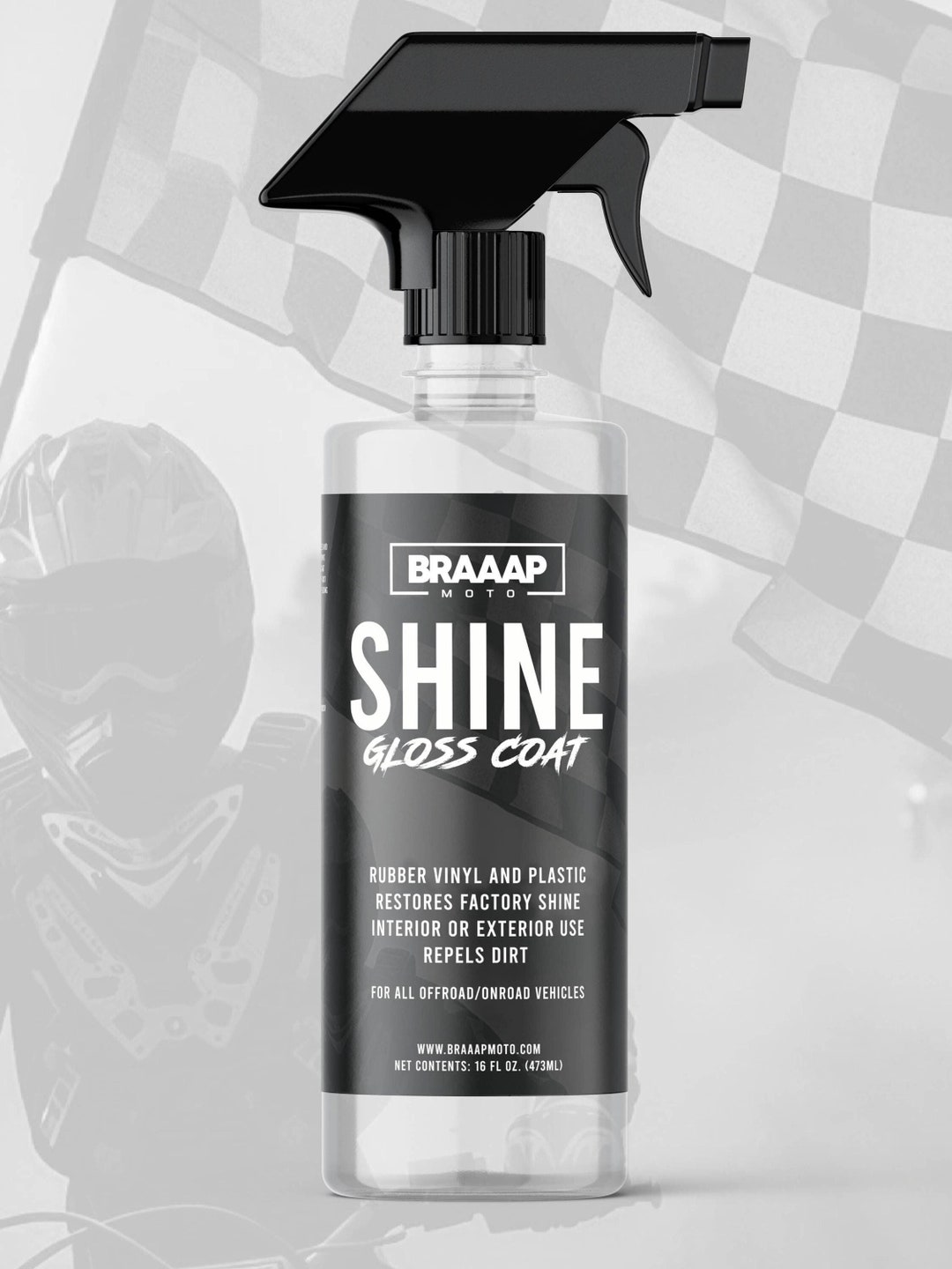 Braaap Moto Shine Spray Offroad Dirt Bike UTV SXS ATV Motorcycle Gloss ...