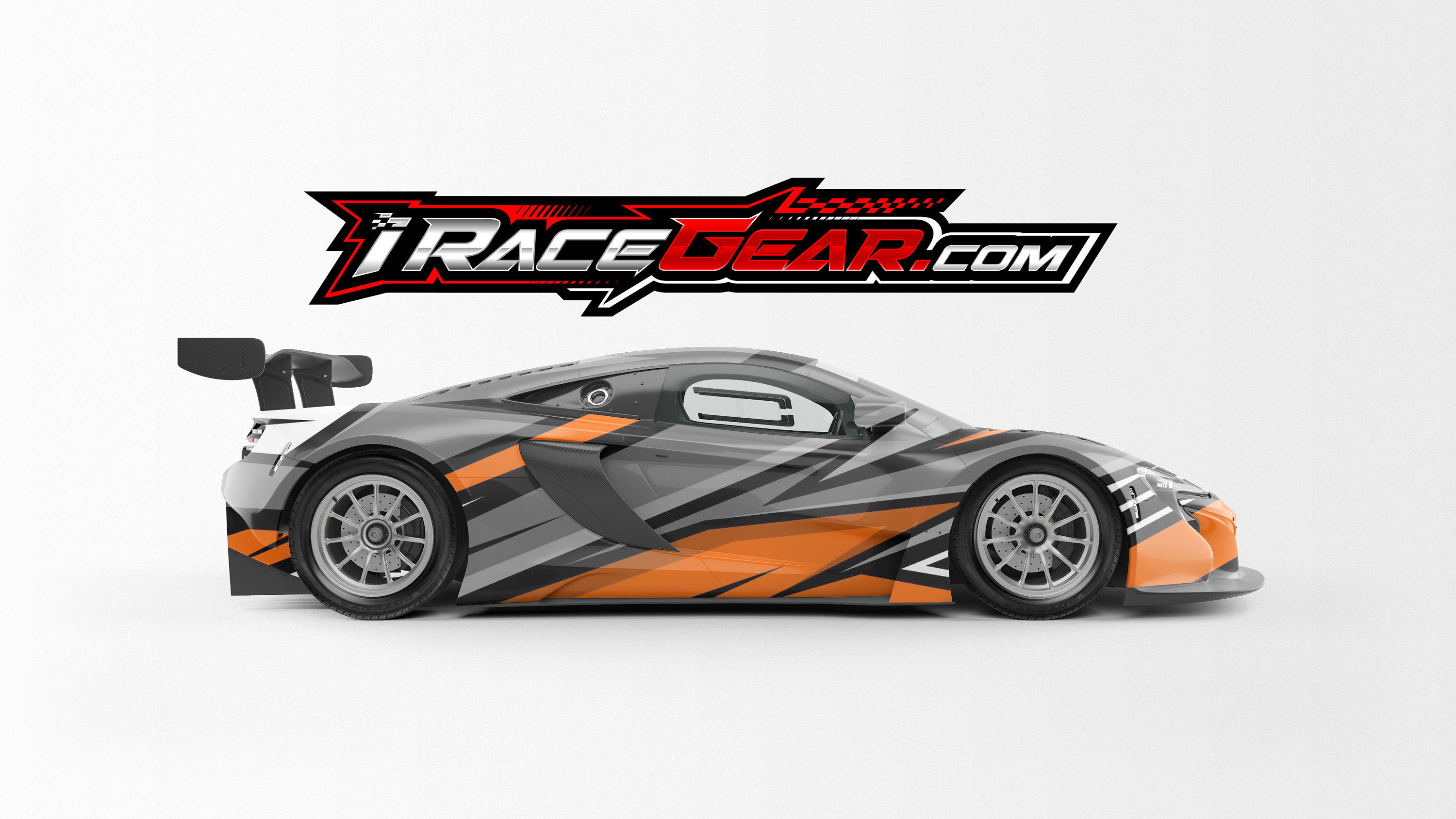Digital Race Car Wrap Livery Design Orange Black Racing SVG AI Iracing ...