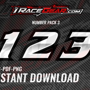 Race Car Racing Team Numbers Automobile Motorcycle Kart Dirt Track Sim ...