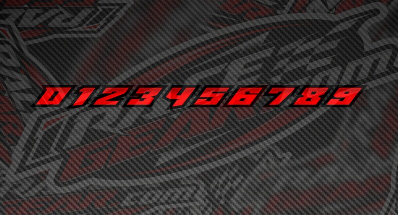 Car Motorcycle Kart Team Racing Numbers Racecar 0 9 SVG PNG and PDF ...