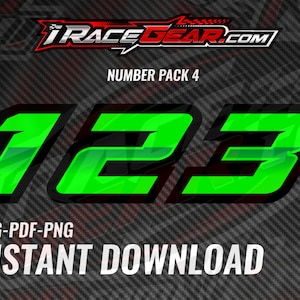 Race Car Racing Team Numbers Automobile Motorcycle Kart Dirt Track Sim ...