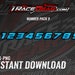 Race Car Racing Team Numbers Set Automobile Motorcycle Kart Dirt Track ...