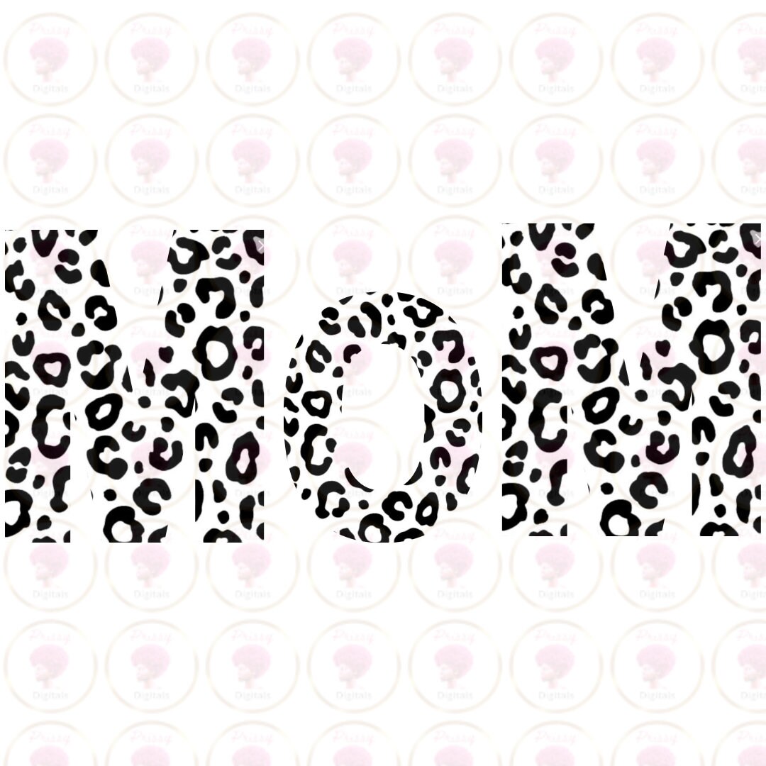 Digital Download Clip Art PNG File Word Mom in Black and - Etsy