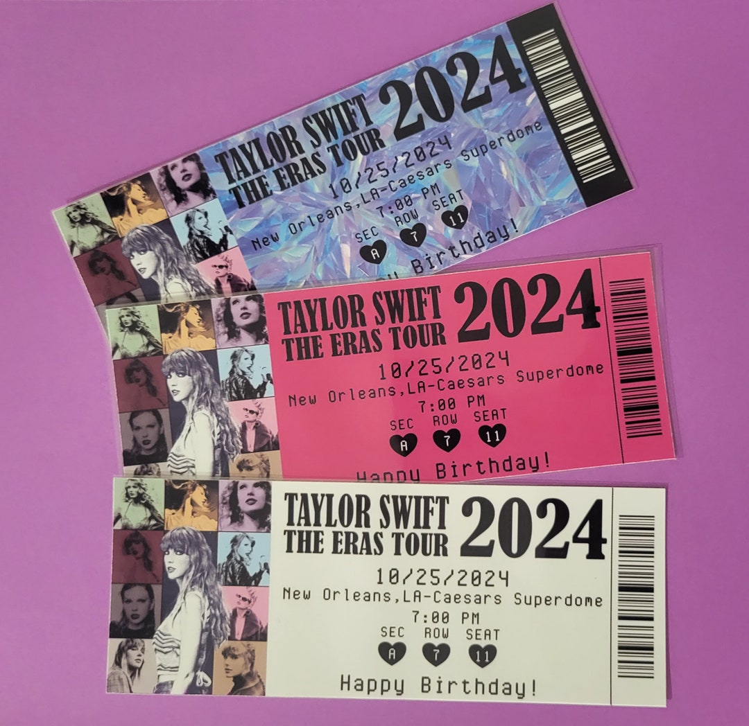 Physical Eras Tour Ticket Personalized Concert Ticket - Etsy