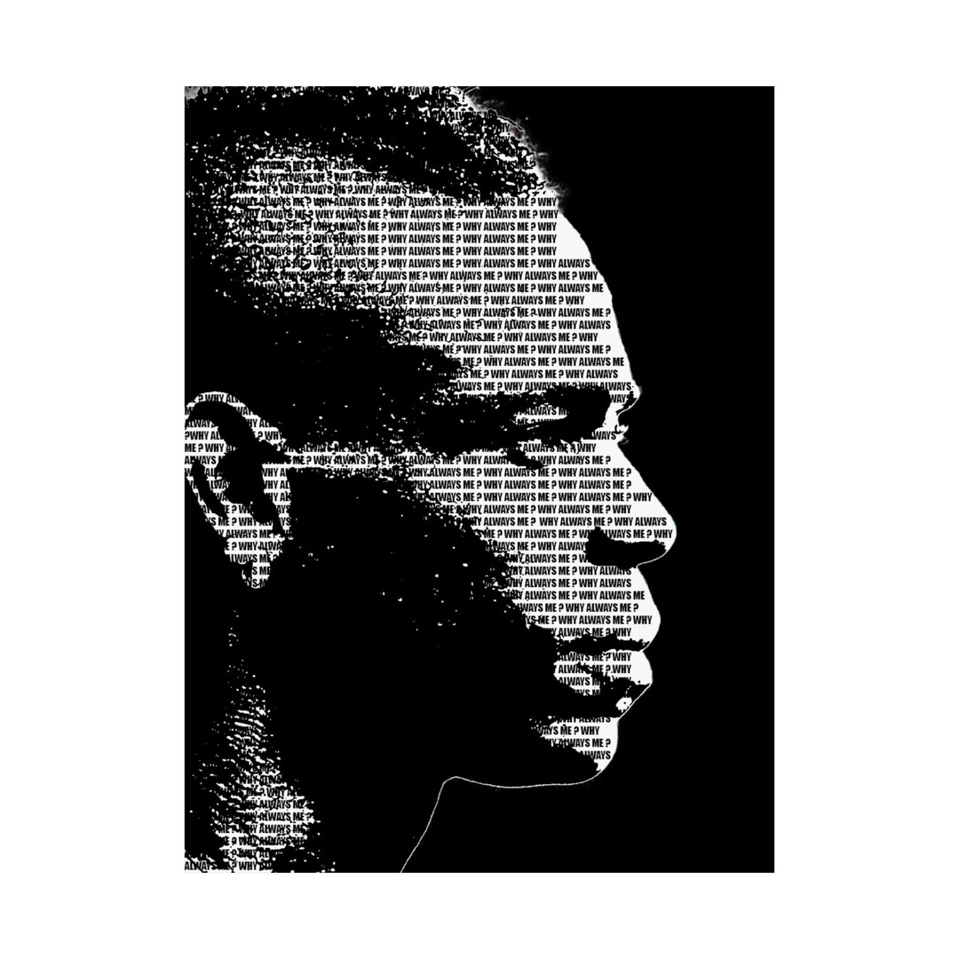 WHY ALWAYS ME ? Bold Football Personality Typographic Portrait Poster ...