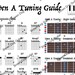 Open A Tuning Guide Guitar Poster - Etsy