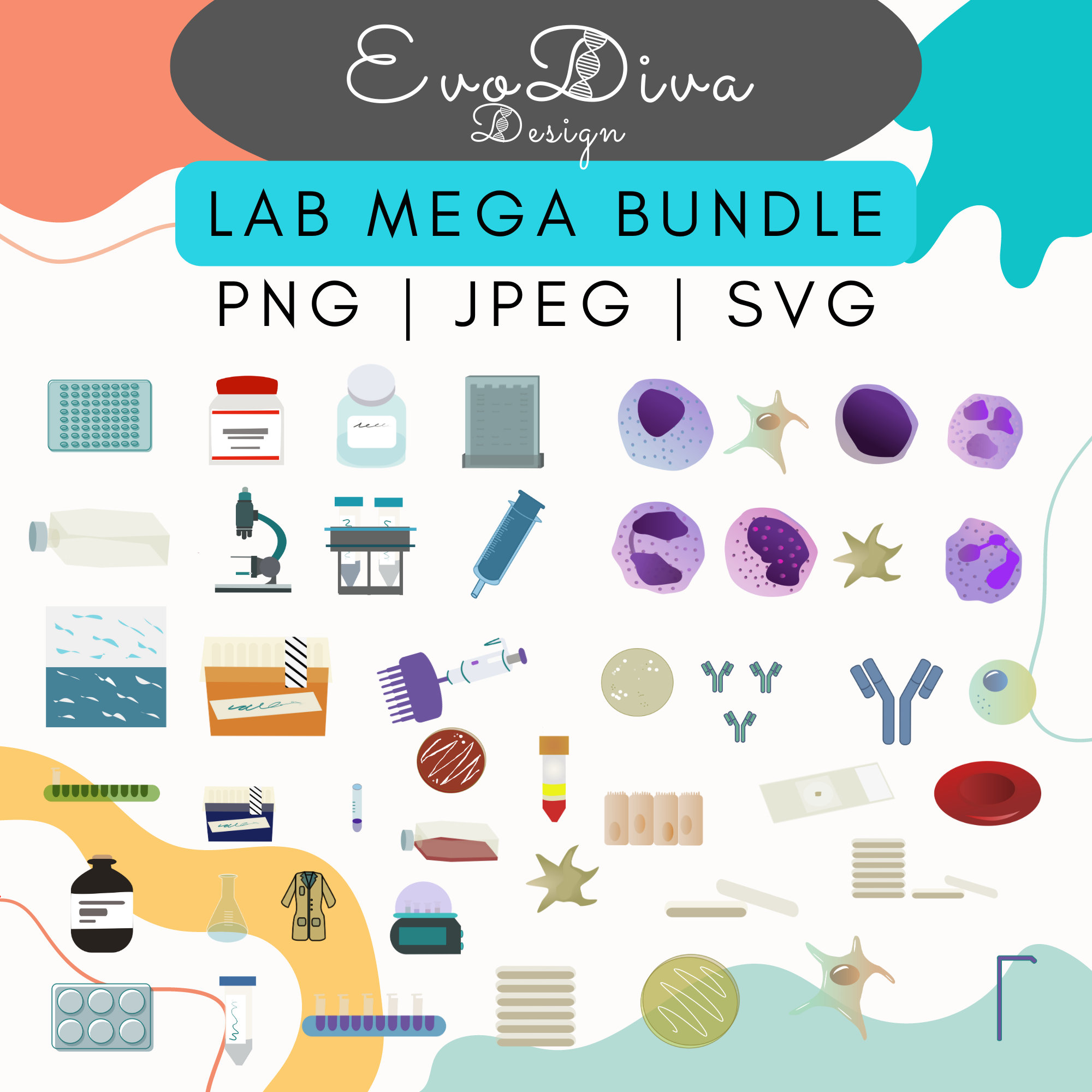 Lab Mega Bundle – Instant Download Clipart and Cut Files – Svg Png Jpg ...