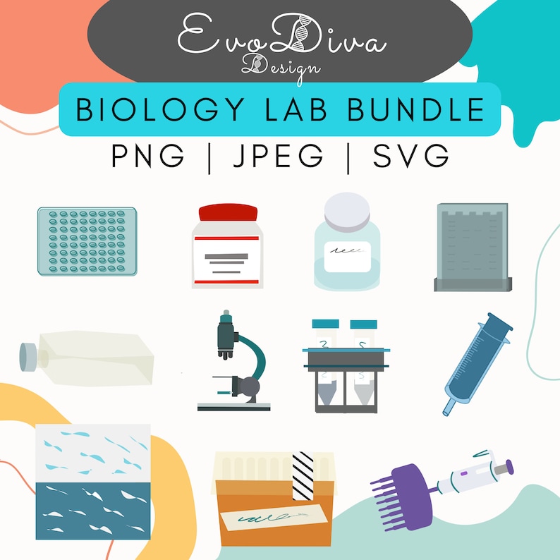 Biology Laboratory Bundle – Instant Download Clipart and Cut Files ...