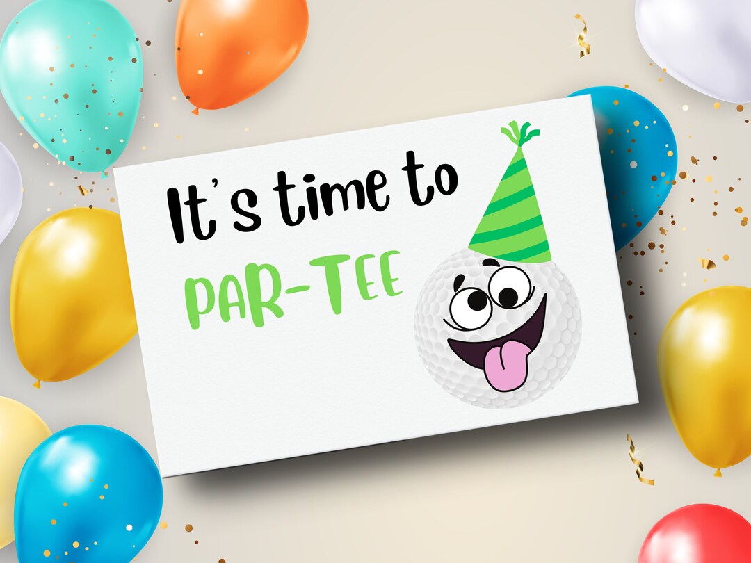 Golf Greeting Card - Printable, Digital Download - Etsy