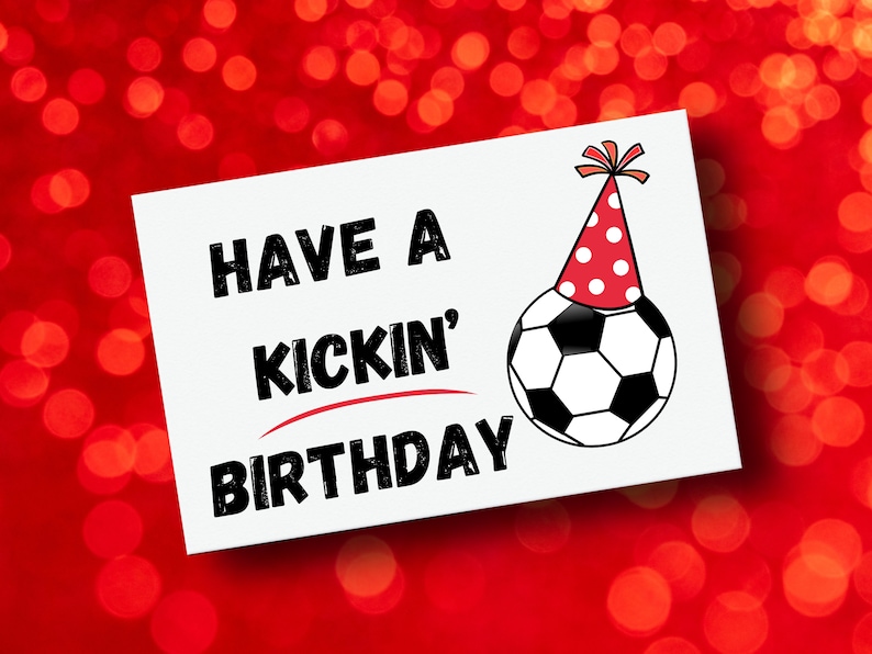Soccer Birthday Card - Printable, Download - Etsy