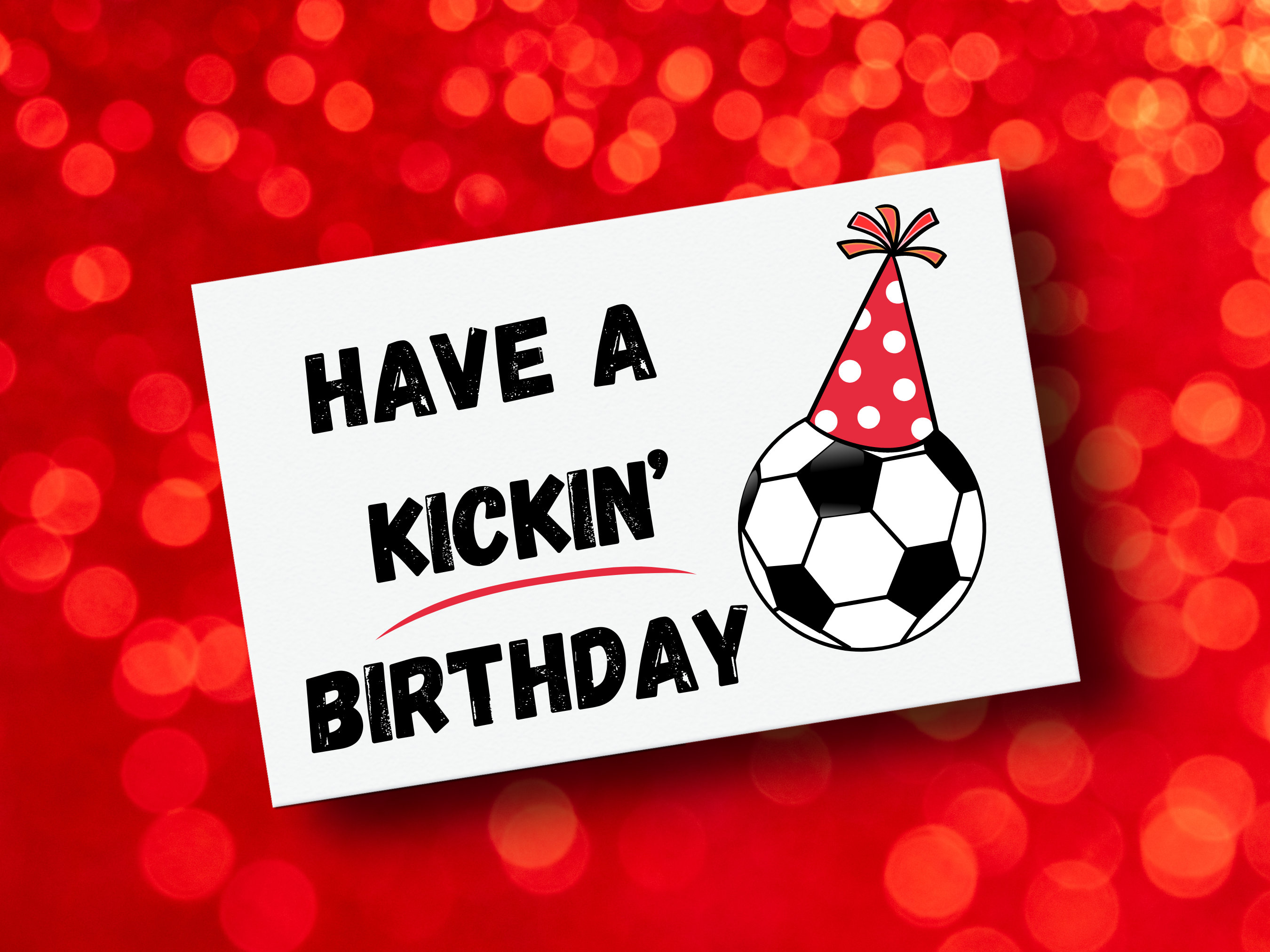 Soccer Birthday Card - Printable, Download - Etsy