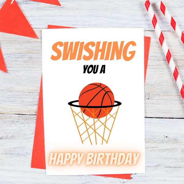Basketball Card Funny Birthday - Etsy
