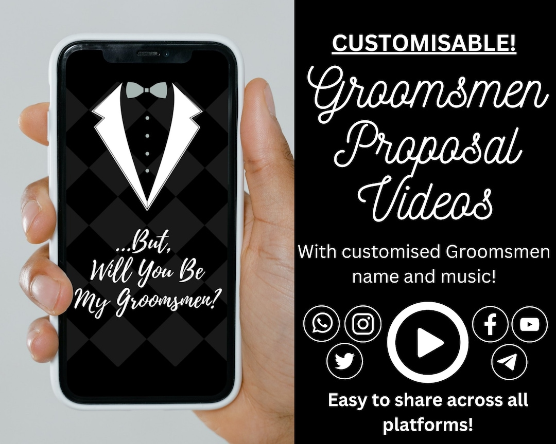 Funny Custom Groomsmen Proposal Video, Will You Be My Groomsmen/best ...