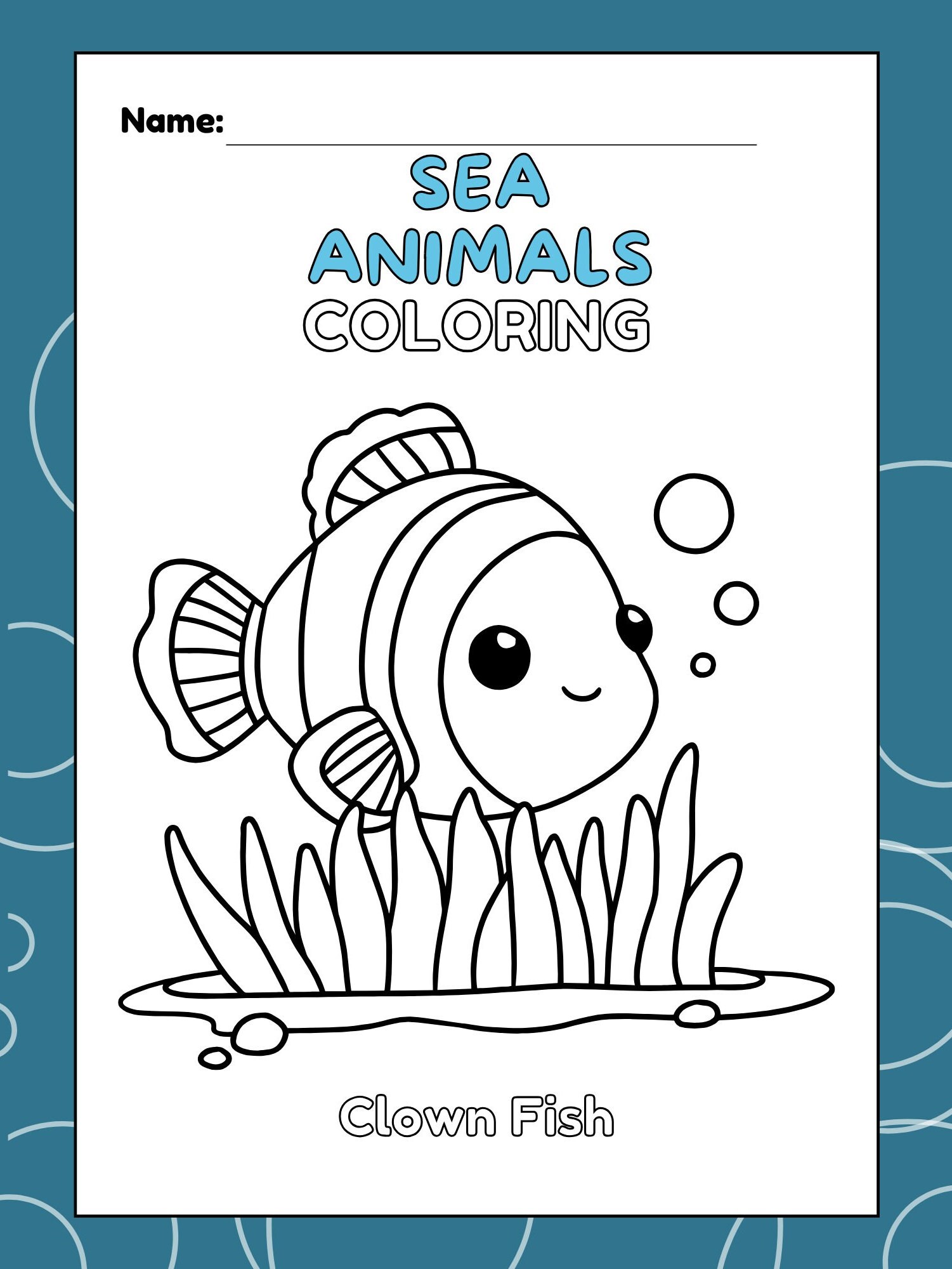 Printable Sea Animal Coloring Pages for Preschool, Daycare ...