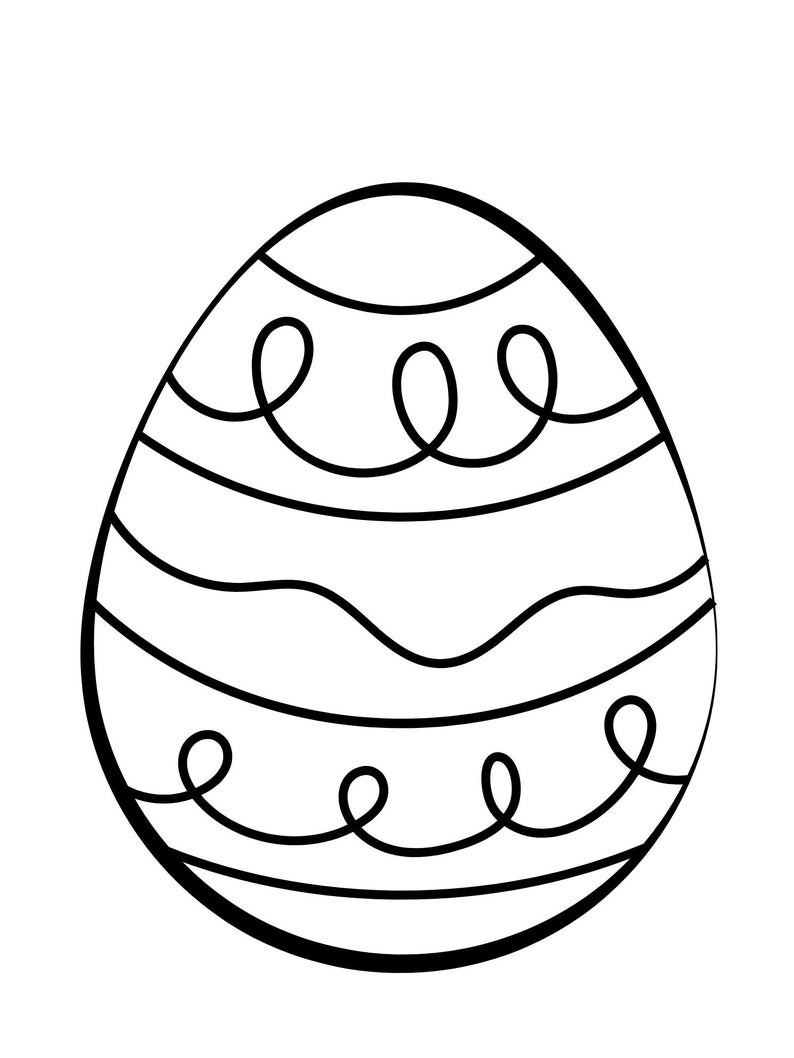 Printable Easter Egg Coloring Worksheets for Preschool, Kindergartner ...