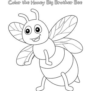 Printable Bee Coloring Pages for Kindergarten, Daycare and Grade School ...