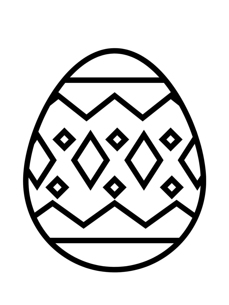 Printable Easter Egg Coloring Worksheets for Preschool, Kindergartner ...
