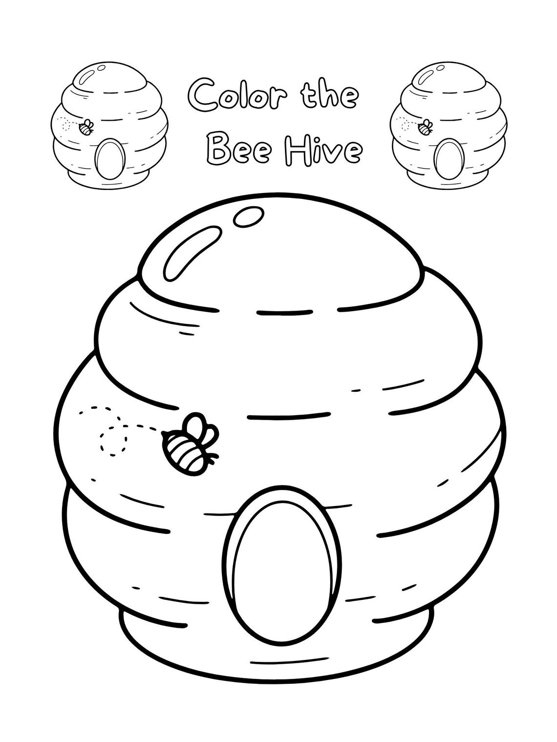 Printable Bee Coloring Pages for Kindergarten, Daycare and Grade School ...