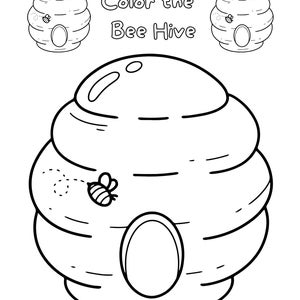 Printable Bee Coloring Pages for Kindergarten, Daycare and Grade School ...
