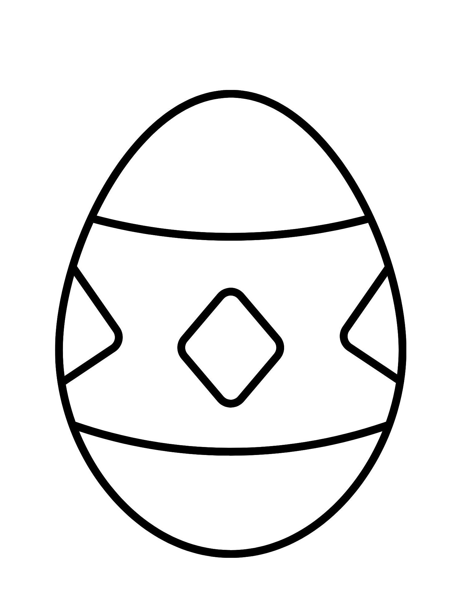 Printable Easter Egg Coloring Worksheets for Preschool, Kindergartner ...