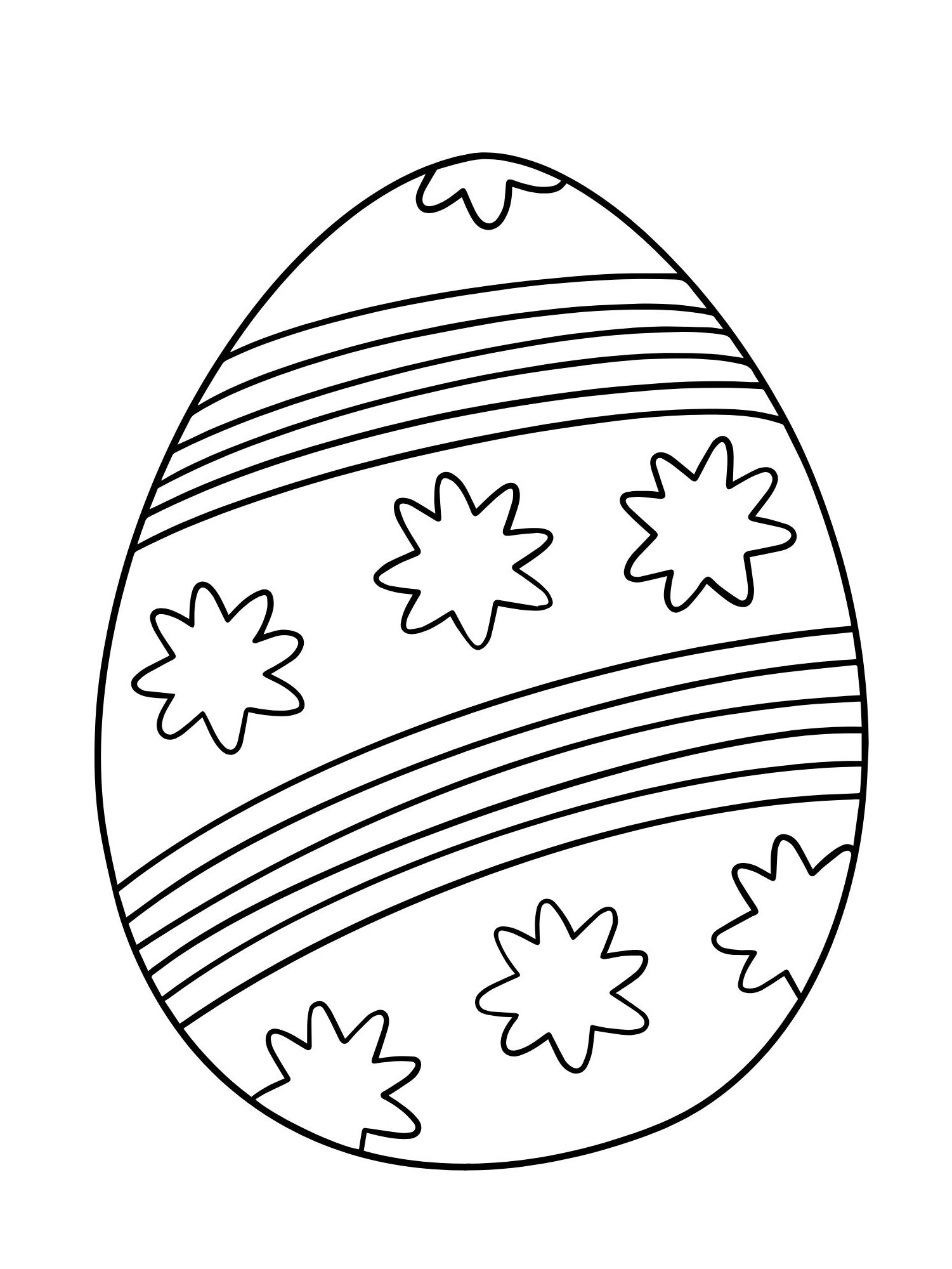 Printable Easter Egg Coloring Worksheets for Preschool, Kindergartner ...