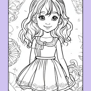 Printable Pretty Girl Collection Coloring Pages for Preschool ...