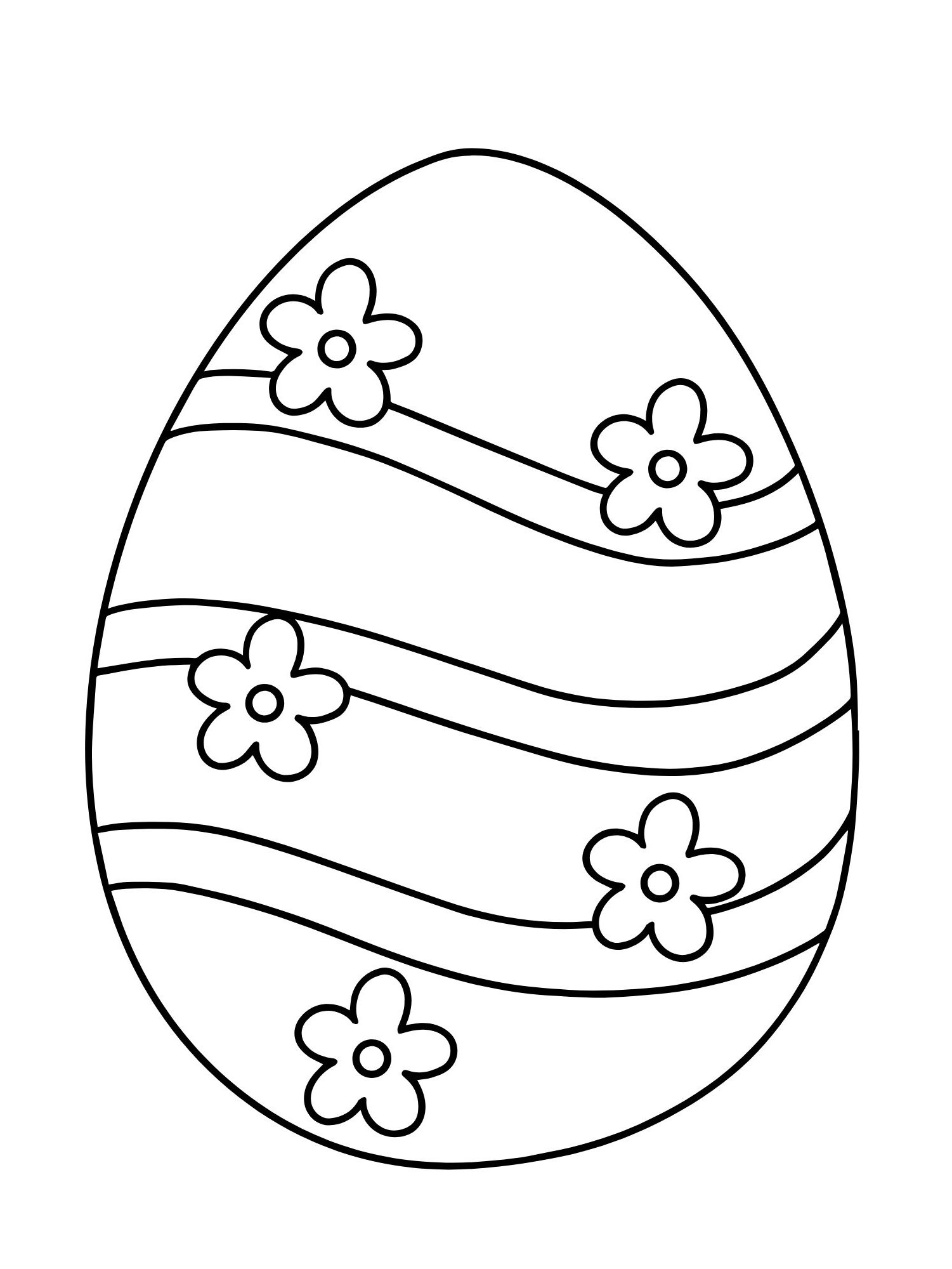 Printable Easter Egg Coloring Worksheets for Preschool, Kindergartner ...