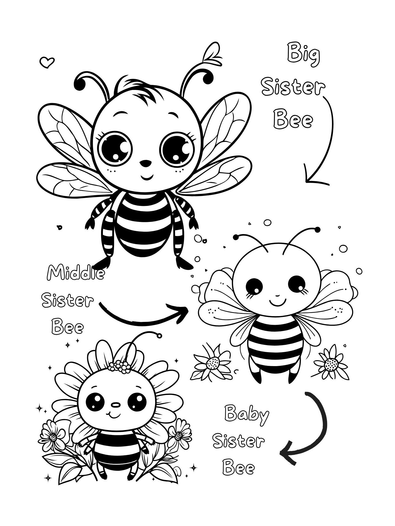 Printable Bee Coloring Pages for Kindergarten, Daycare and Grade School ...