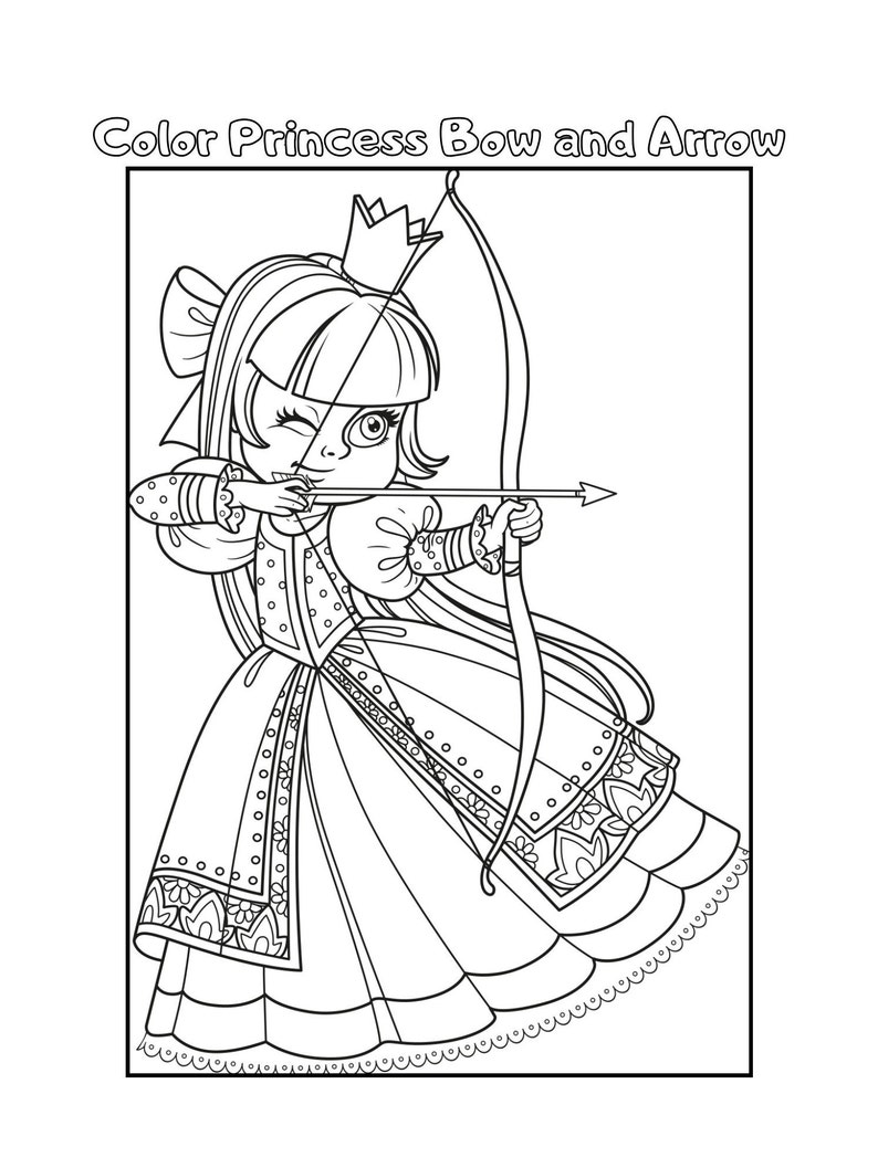Printable Princess Coloring Worksheet for Preschooler Kindergartner and ...