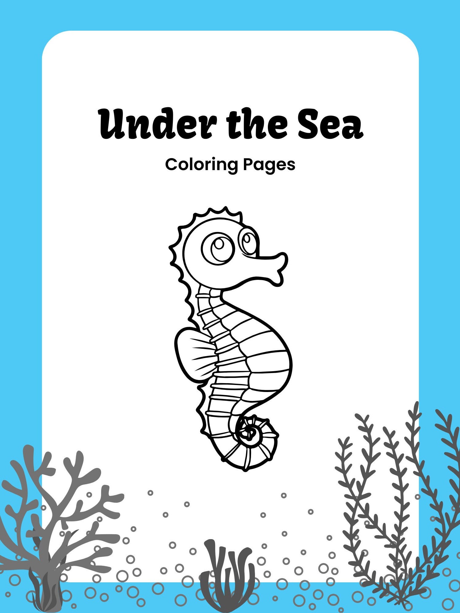 Printable Sea Animal Coloring Pages for Preschool, Daycare ...