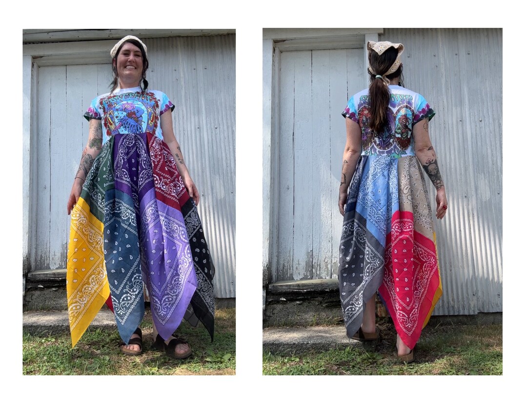 Seasons of the Grateful Dead Bandana Maxi Dress - Etsy