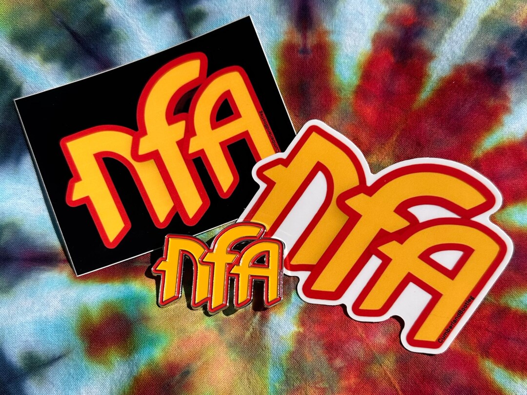 NFA cky Font Pin and Sticker Set - Etsy