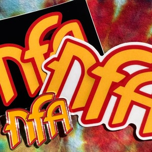 NFA cky Font Pin and Sticker Set - Etsy