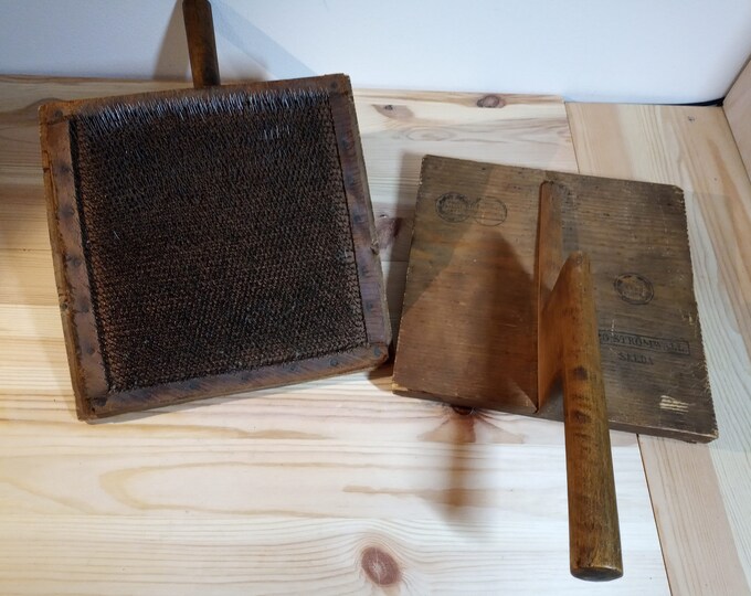 Carding Combs, Antique - Carding Brushes, Hand Carders, Wool Carders ...