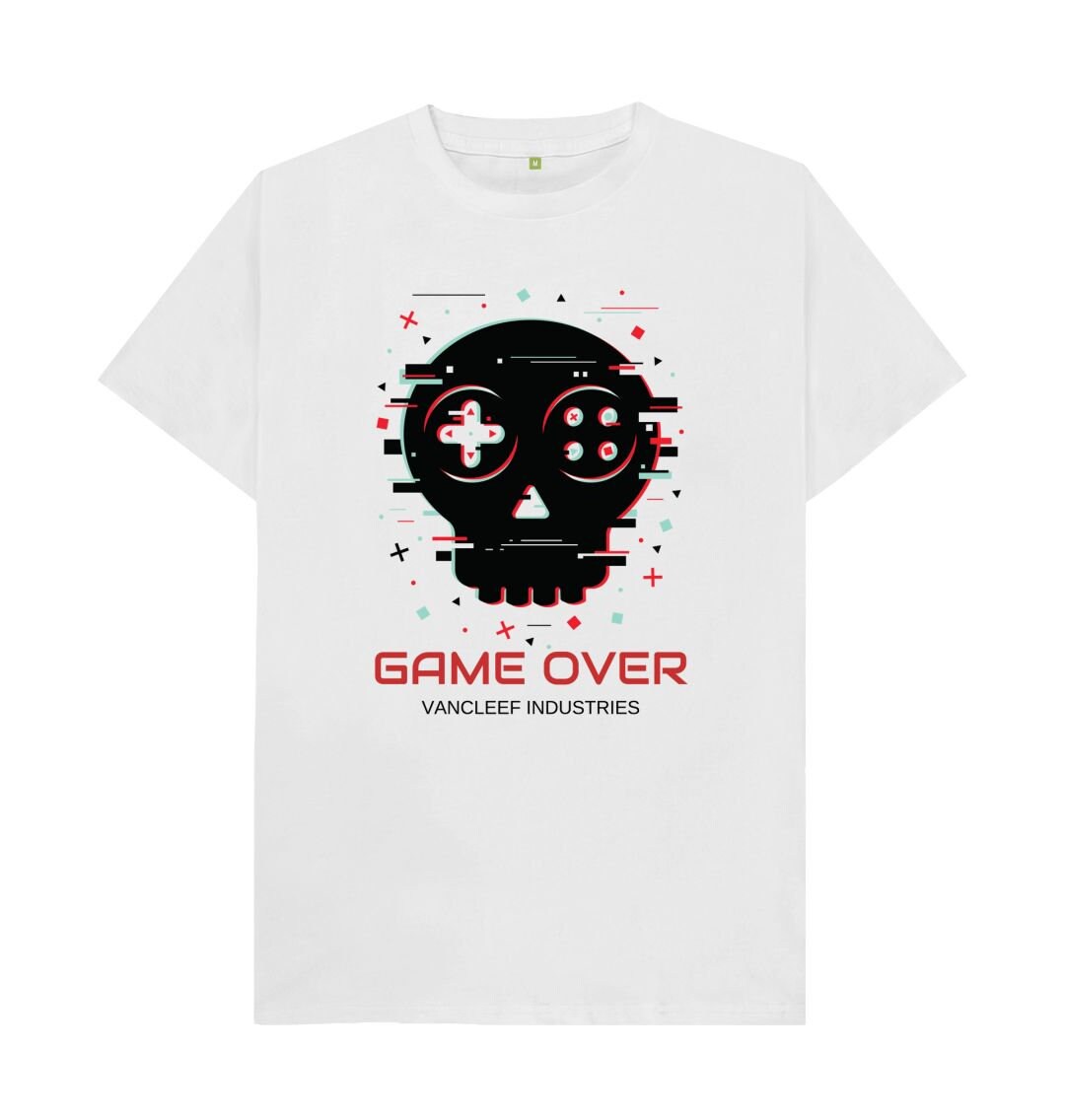 Retro Gamer T-shirt. Vintage Game Over Tee in Organic Soft Cotton. - Etsy