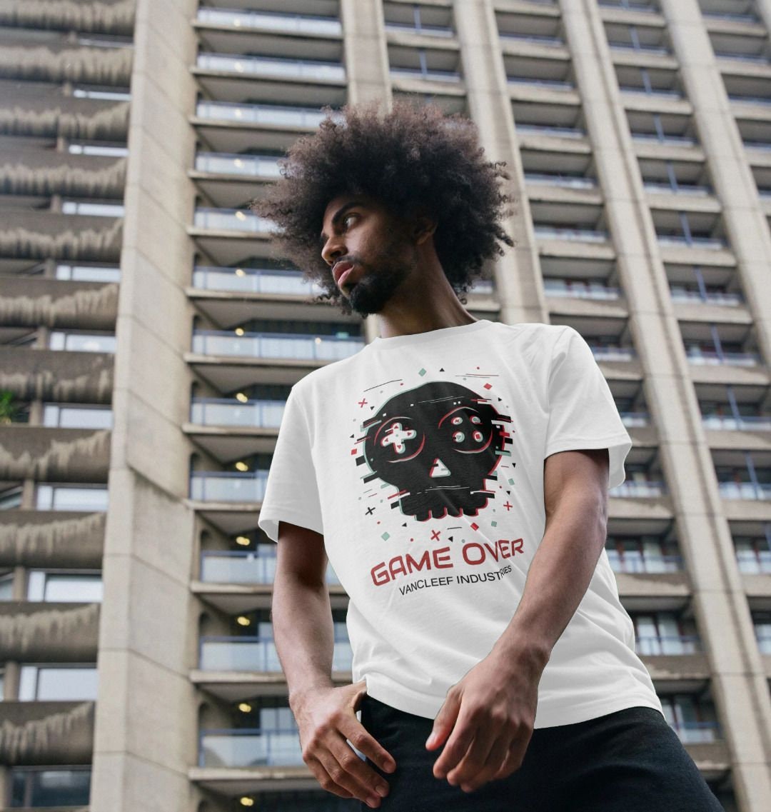 Retro Gamer T-shirt. Vintage Game Over Tee in Organic Soft Cotton. - Etsy