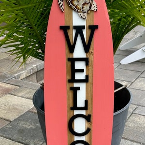 Surfboard Sea Turtle Welcome Sign - Etsy