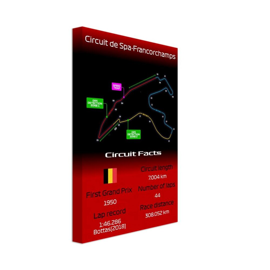 Circuit De Spa-francorchamps Spa Race Track Formula 1 - Etsy