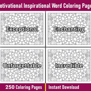 250 Motivational Quotes Coloring Pages | Printable Affirmation Book ...